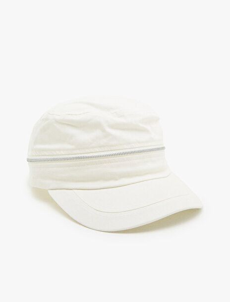 Koton Kadın Fermuar Detaylı Şapka