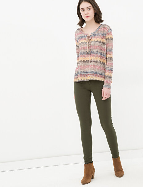 Koton Kadın Düşük Bel Pantolon