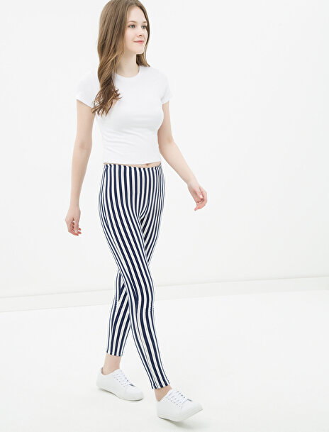 Koton Kadın Çizgili Tayt