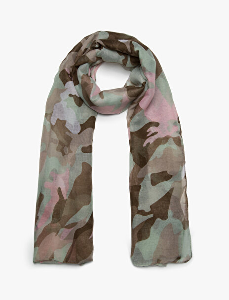 Koton Kadın Kamuflaj Desenli Şal