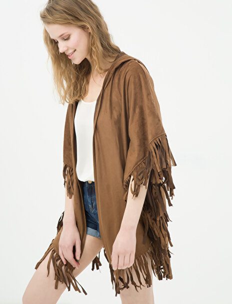 Koton Kadın Püsküllü Panço