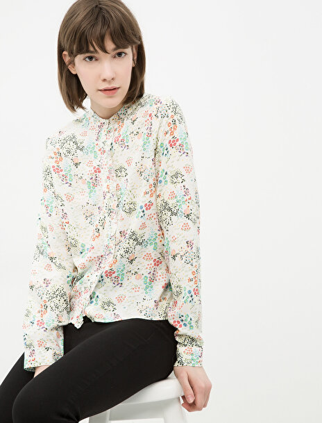 Koton Kadın Çiçek Desenli Gömlek