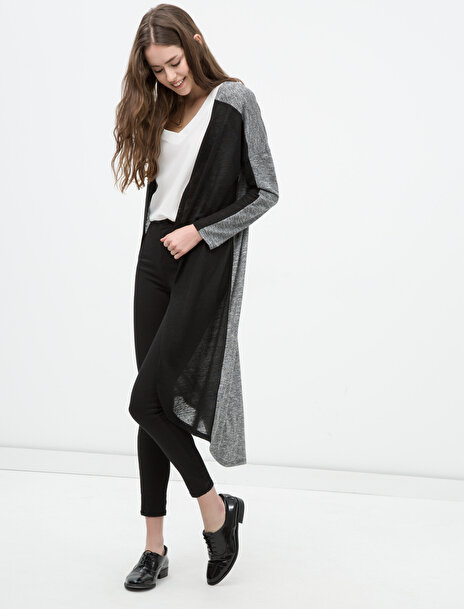 Koton Kadın Renk Bloklu Hırka