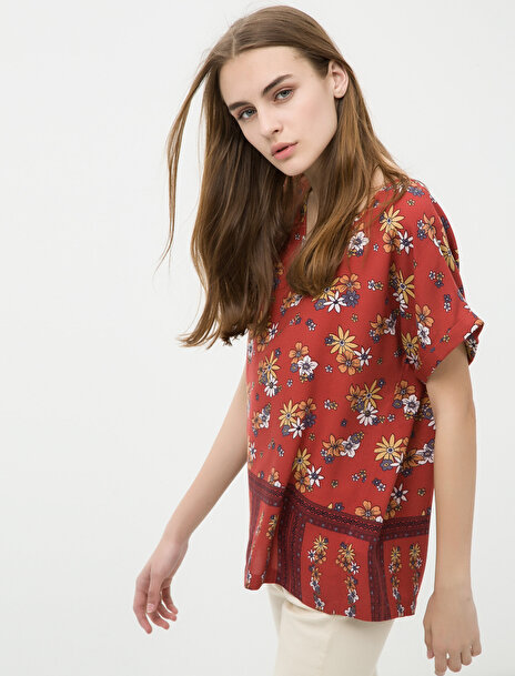 Koton Kadın Çiçek Desenli Bluz