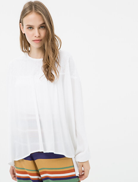 Koton Kadın Rahat Kesim Bluz Koton Kadın Rahat Kesim Bluz