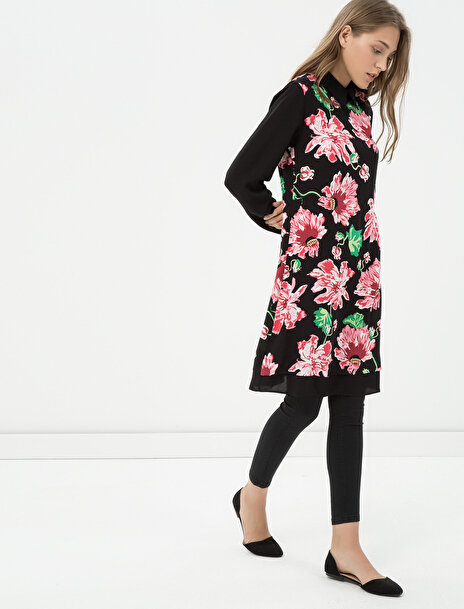Koton Kadın Çiçek Desenli Tunik