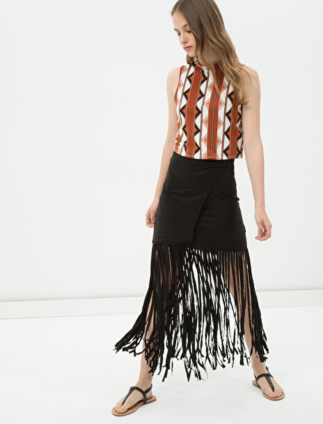 Koton Kadın Püskül Detaylı Etek