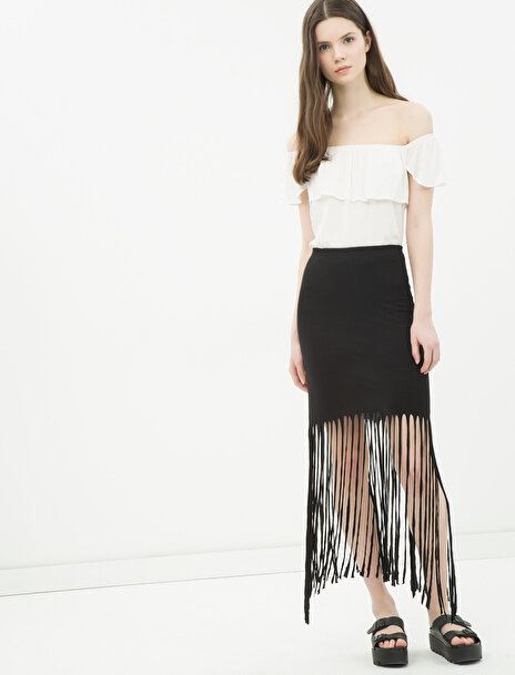 Koton Kadın Püskül Detaylı Etek
