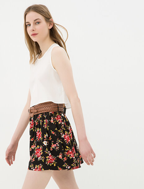 Koton Kadın Çiçek Desenli Etek