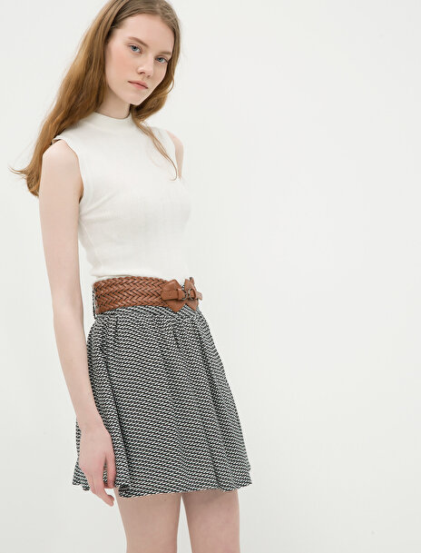 Koton Kadın Kemer Detaylı Etek