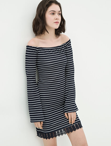 Koton Kadın Çizgili Elbise