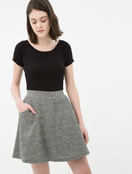 Koton Kadın Oyuk Yaka Kazak