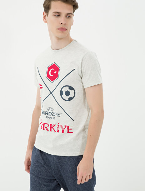 Koton Erkek Euro 2016 Baskılı T-Shirt Koton Erkek Euro 2016 Baskılı T-Shirt