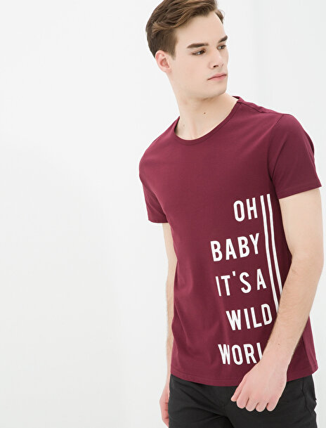 Koton Erkek Yazı Baskılı T-Shirt