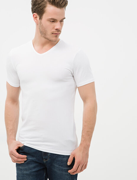 Koton Erkek V Yaka T-Shirt