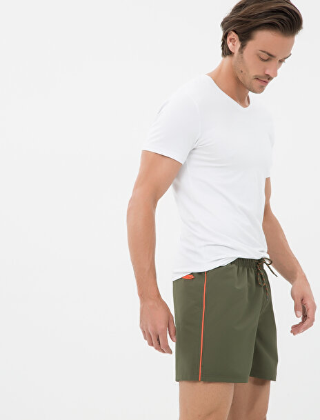 Koton Erkek Beli Bağcıklı Deniz Şort Koton Erkek Beli Bağcıklı Deniz Şort