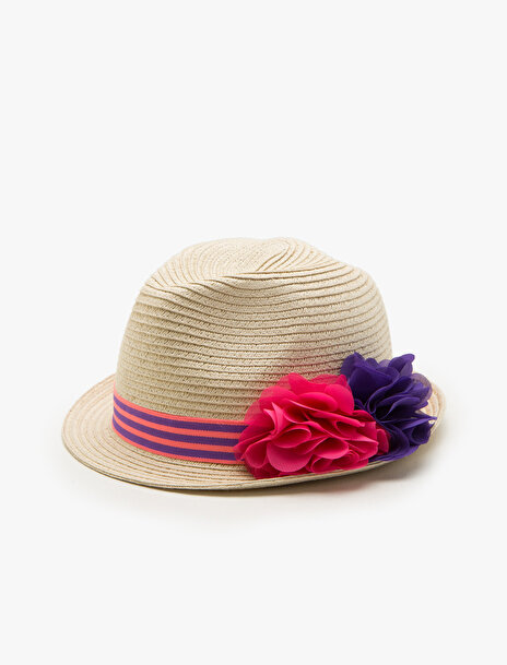 Koton Kız Çocuk Çiçek Detaylı Şapka