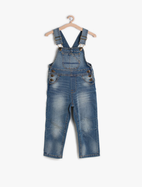 Koton Erkek Çocuk Düz Denim Tulum Koton Erkek Çocuk Düz Denim Tulum
