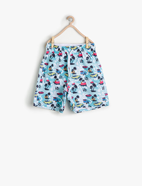 Koton Erkek Çocuk Desenli Deniz Şortu
