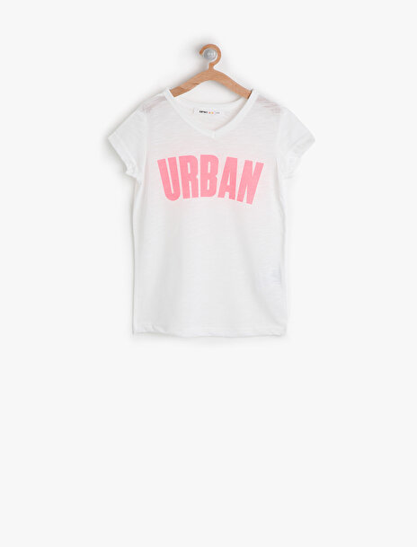 Koton Kız Çocuk Yazılı Baskılı T-Shirt
