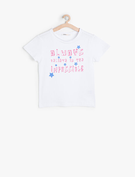 Koton Kız Çocuk Baskılı T-Shirt