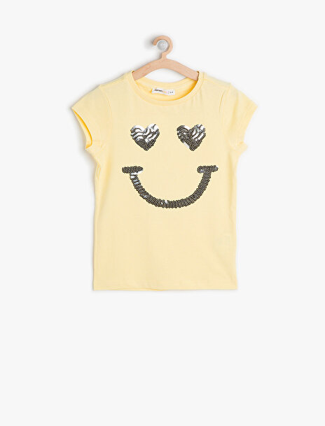 Koton Kız Çocuk Payetli T-Shirt
