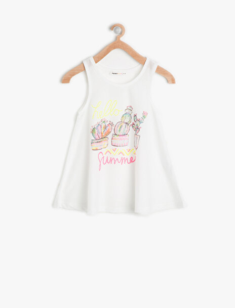 Koton Kız Çocuk Baskılı Atlet