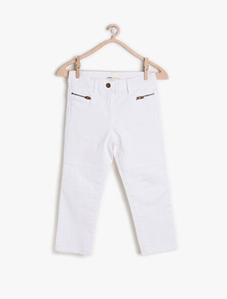 Koton Kız Çocuk Fermuar Detaylı Pantolon