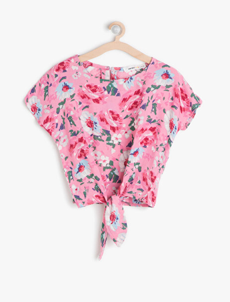 Koton Kız Çocuk Çiçek Desenli Bluz Koton Kız Çocuk Çiçek Desenli Bluz