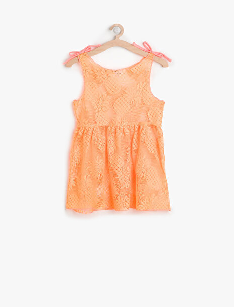 Koton Kız Çocuk Dantel Detaylı Plaj Elbisesi