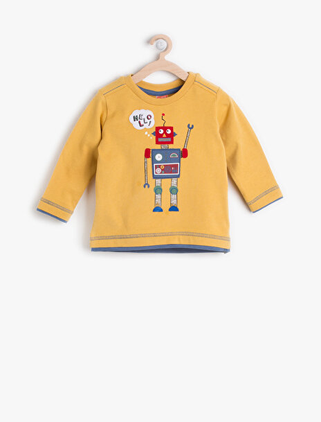 Koton Erkek Çocuk Bisiklet Yakalı T-Shirt