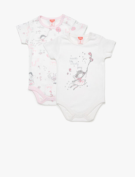 Koton Kız Çocuk 2'li Desenli Zıbın