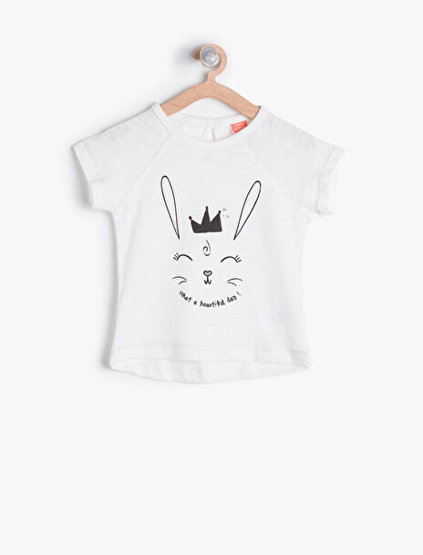 Koton Kız Çocuk Desenli T-Shirt
