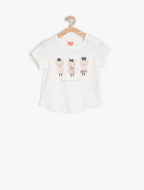 Koton Kız Çocuk Baskılı T-Shirt