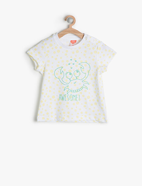 Koton Kız Çocuk Bisiklet Yaka T-Shirt