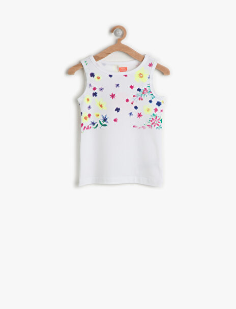 Koton Kız Çocuk Çiçek Desenli Atlet