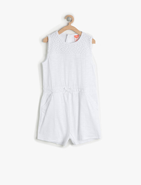 Koton Kız Çocuk Dantel Detaylı Tulum