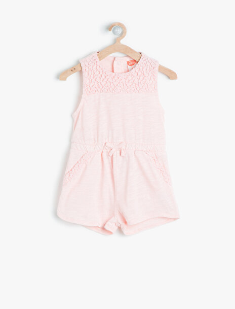 Koton Kız Çocuk Dantel Detaylı Tulum