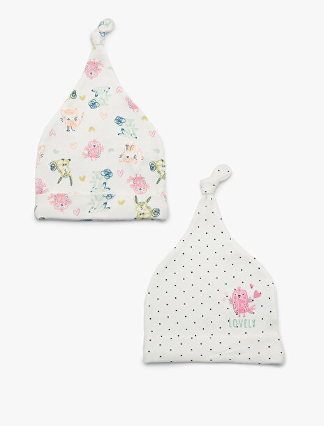 Koton Kız Çocuk Desenli 2'li Bere