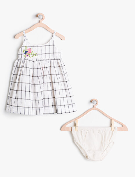 Koton Kız Çocuk Kareli Elbise