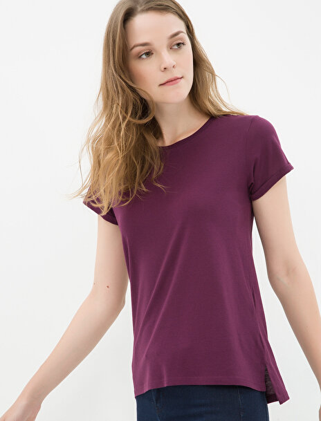 Koton Kadın Bisiklet Yaka T-Shirt