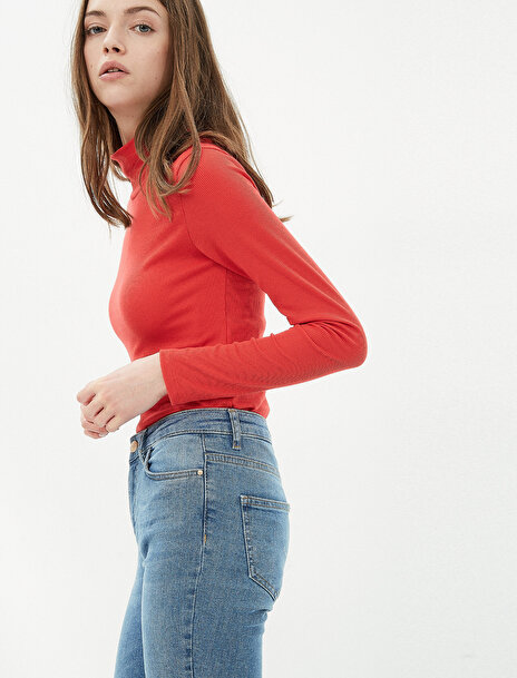 Koton Kadın Balıkçı Yaka T-Shirt