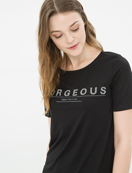 Koton Kadın Yazılı Baskılı T-Shirt