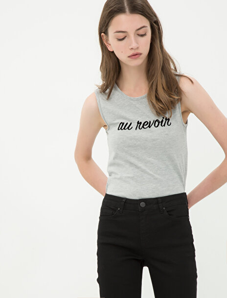 Koton Kadın Yazı Baskılı Bluz