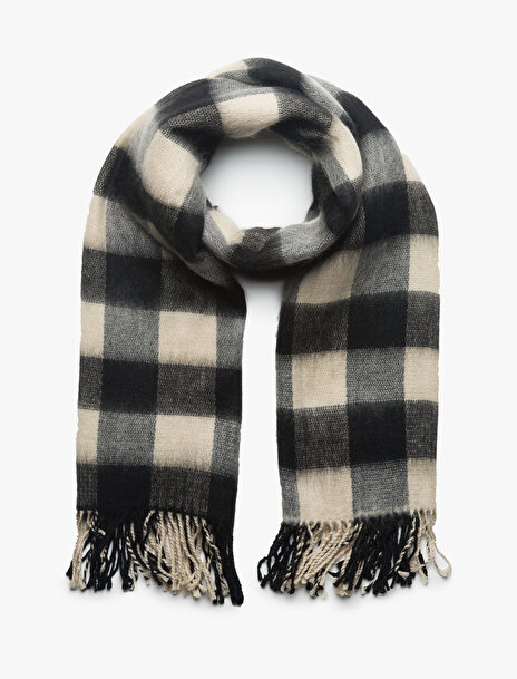 Koton Kadın Ekose Desenli Atkı Koton Kadın Ekose Desenli Atkı