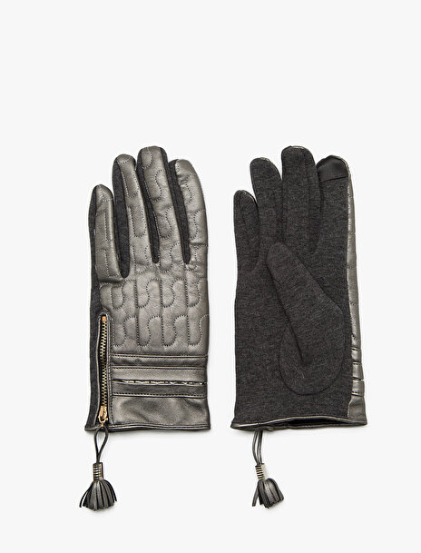 Koton Kadın Fermuar Detaylı Eldiven