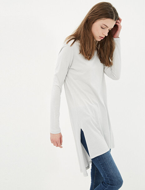 Koton Kadın Yırtmaç Detaylı Tunik