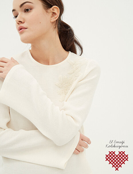 Koton Kadın İşlemeli Bluz