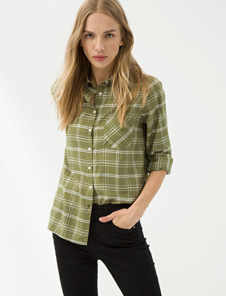 Koton Kadın Kareli Bluz