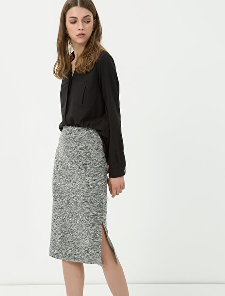 Koton Kadın Yırtmaç Detaylı Etek